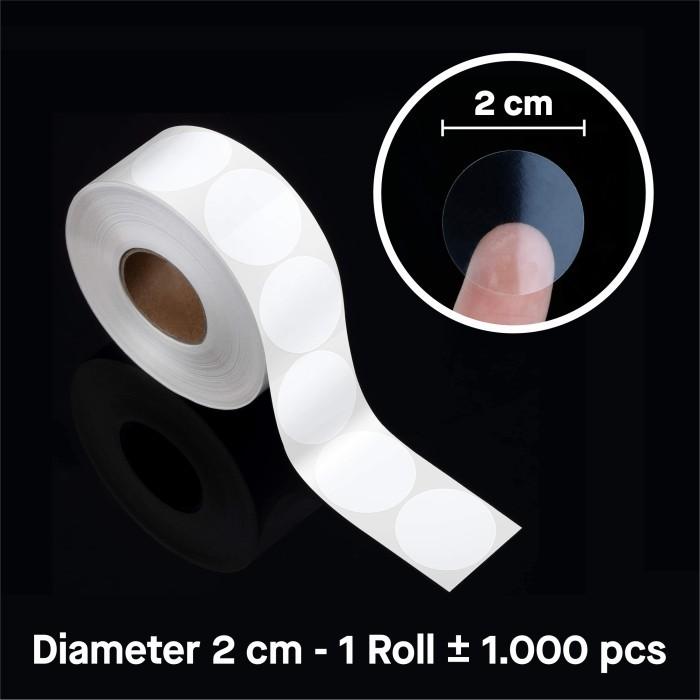 Jual Stiker Transparant Bening Polos Bundar Sticker Label Tag Segel ...
