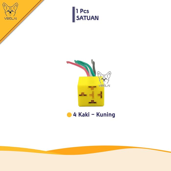 Jual Socket Relay/Rumah Relay 4 atau 5 kaki - 4 Kaki Kuning - Kota ...