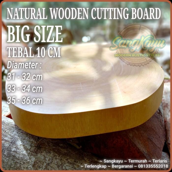 Jual Talenan daging besar tebal 10 cm talenan kayu bulat talenan besar ...