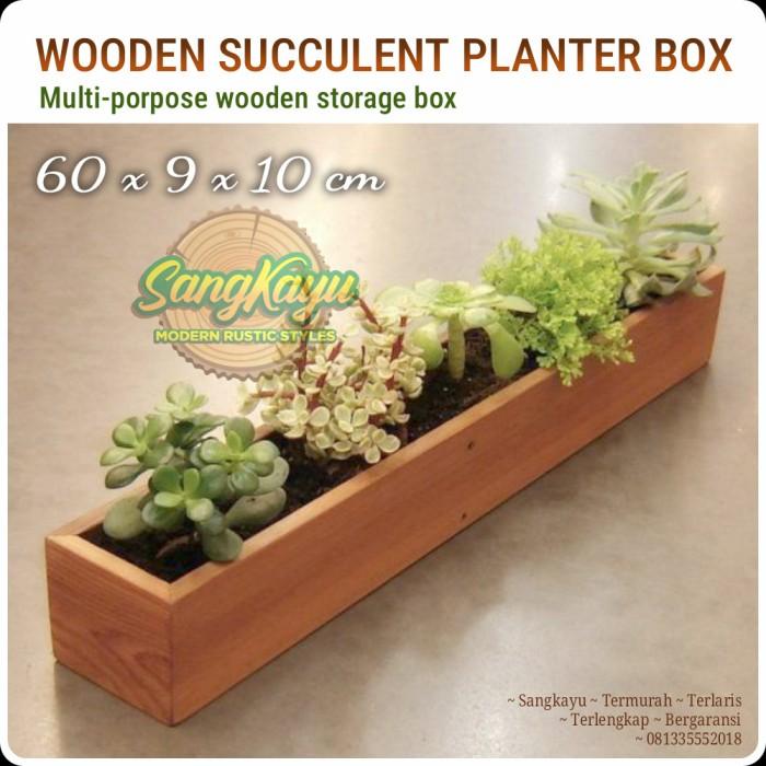 Jual Wood succulent planter rak box kotak tanaman hias pot sukulen kayu ...