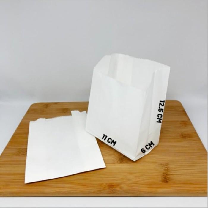 Jual Dijual Paper Bag Kecil / Kantong Kertas Putih Untuk Roti, Fried ...