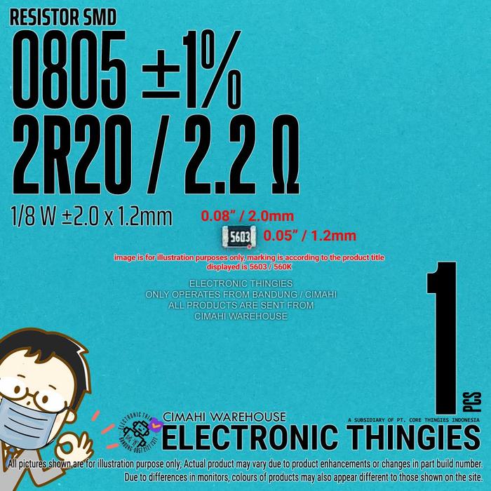 Jual 2R20 RESISTOR 0805 1/8W 1% 2.2 2R2 Ω OHM - Kota Cimahi ...