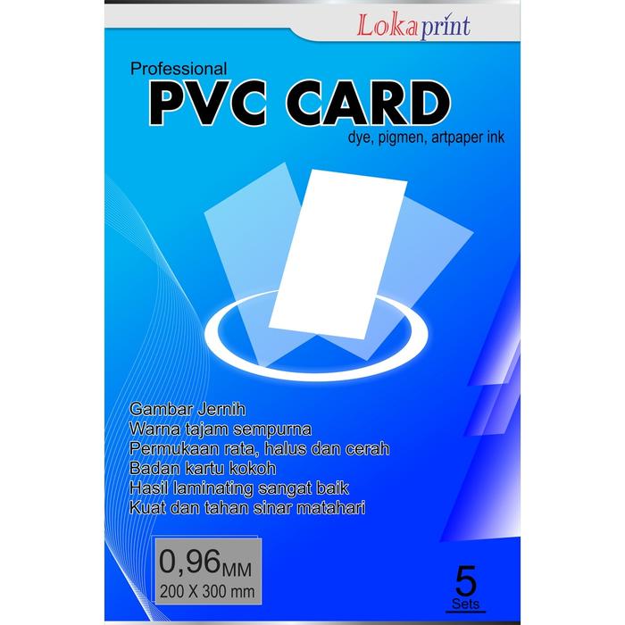 Jual 1 SET Kertas PVC Overlay A4 0,96 mm bahan id card bisa di print ...