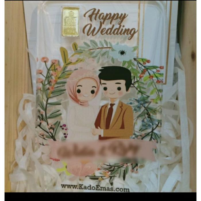 Antam Wedding Jual Emas Logam Mulia 0.1 Gram Happy Wedding Antam LM