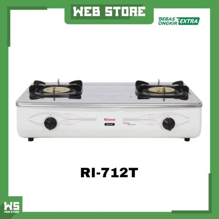 Jual Kompor Gas Rinnai 2 Tungku RI-712 T RI712T Api Turbo Stainless ...