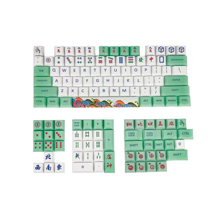 Jual 128 Keys Mahjong Keycap Set Cherry Profile PBT Sublimation Keycaps ...