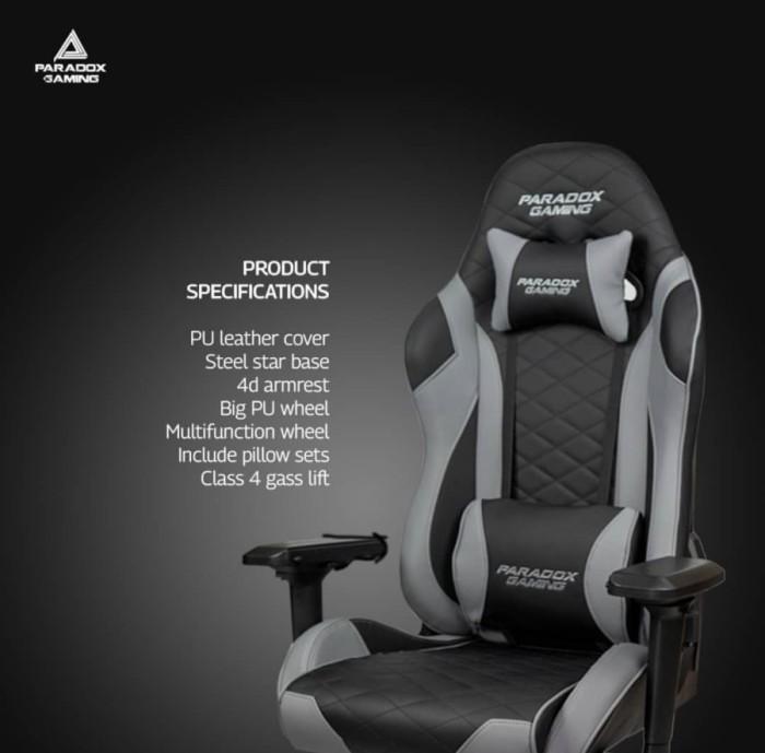 Jual Paradox Gaming PGC-GX-01 - Black Grey - Gaming Chair - Jakarta Selatan - Win-Group | Tokopedia