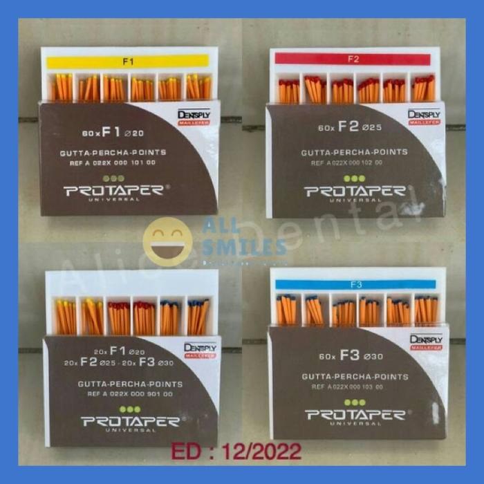 Jual Dental gutta percha points protaper dentsply guttap gutap F1 F2 F3 ...