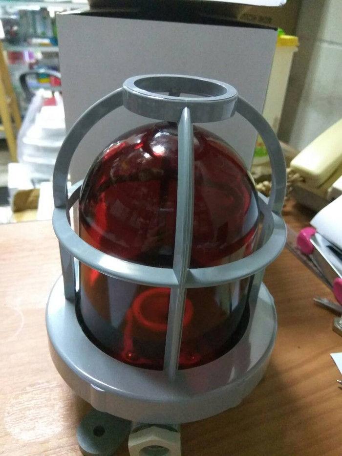 Jual Lampu Menara kaca Merah 5" kerangka plastik tebal - Putih ...