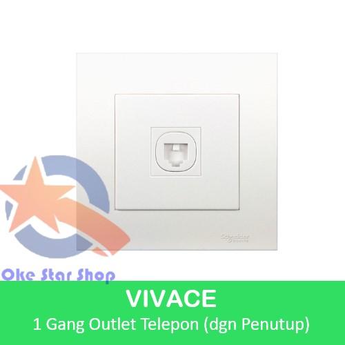 Jual Schneider Vivace 1 Gang Telepon Outlet Dengan Penutup - KB31TS ...