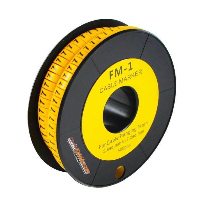 Jual Kabel Marker Angka 7 Label Marker Cable FM 1 Kuning Nintoku ...