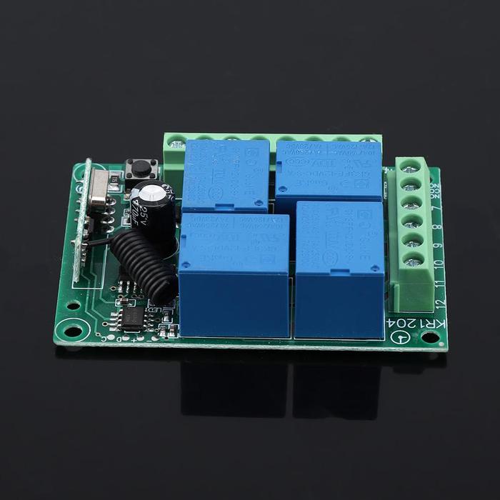 Jual Modul Receiver Switch Pintu Garasi 433Mhz 12V RF 4 Remote Control ...