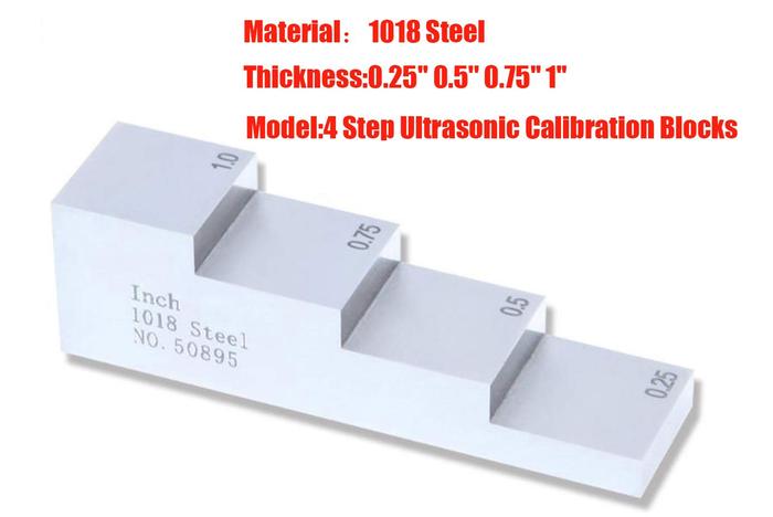 Jual Ultrasonic Thickness Gauge 4 Step Calibration Block NDT Testing ...