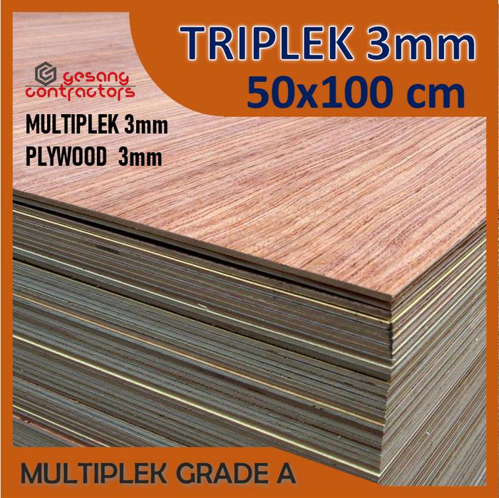 Jual TRIPLEK 3mm Custom 50x100 cm | Multiplek 3 mm 50x100cm | Plywood ...