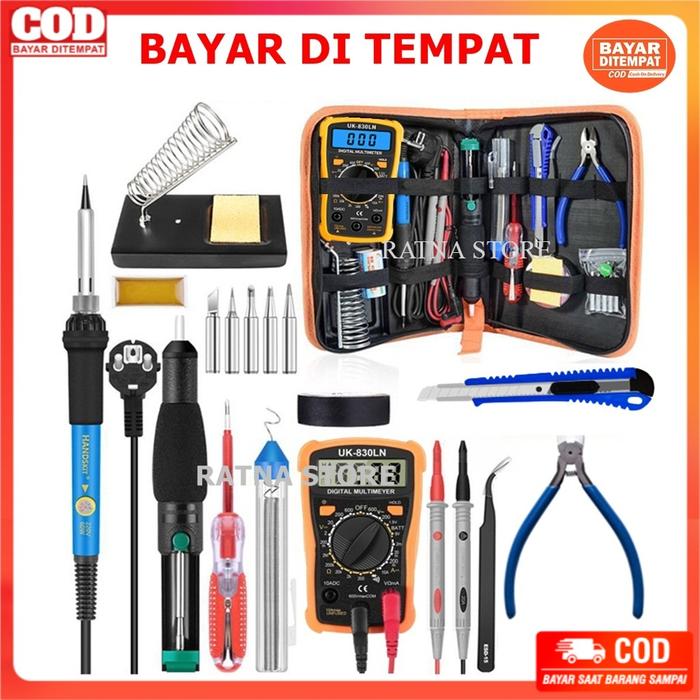 Jual Solder Set Listrik Paket Lengkap 60 Watt 110v220v Iron Tool Kit+Kepala - PAKET 1 - Jakarta ...
