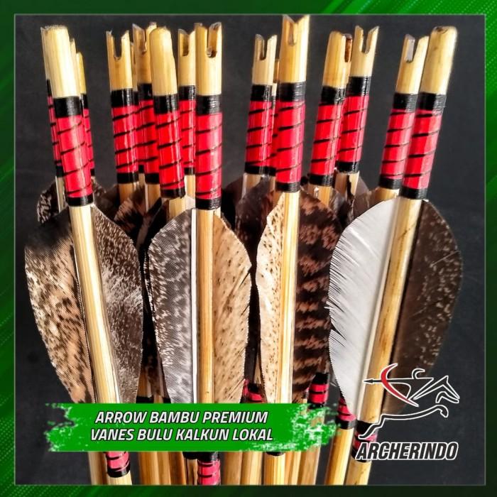 Jual ANAK PANAH BAMBU 7mm VANES BULU KALKUN | ARROW PETUNG BUSUR ...