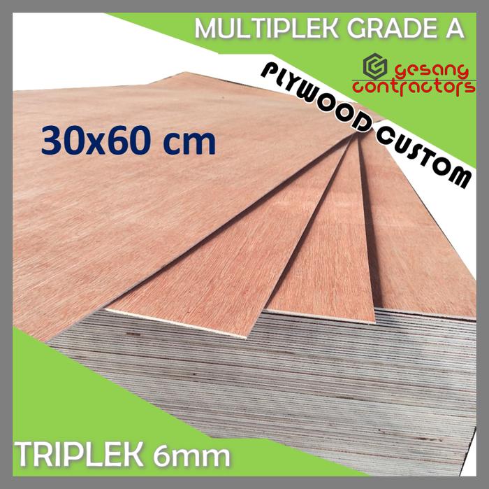 Jual TRIPLEK 6mm Custom 30x60 cm | Multiplek 6 mm 30x60cm Triplek ...