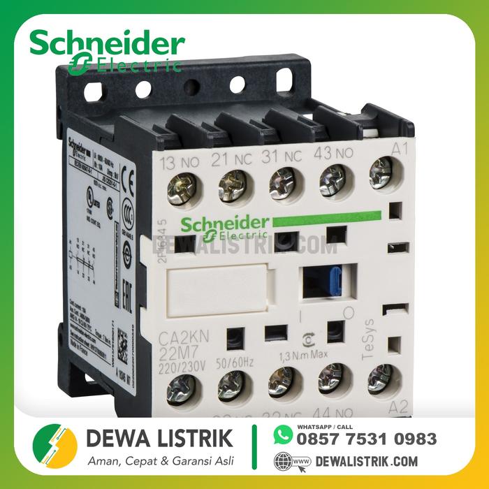 Jual [ CA2KN22M7 ] Schneider - K CONTROL RELAY 2NO 2NC 220V AC COIL ...