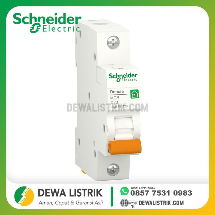 Jual [ DOMF01120 ] Schneider - NEW Domae MCB 1P C 20A 6kA - Jakarta Pusat - Dewa Listrik ...