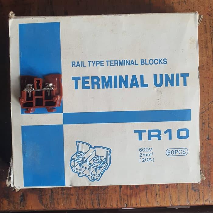 Jual Terminal Unit TR10 TR-10 TR 10 Rail Type Terimal Blocks 2mm 20A ...