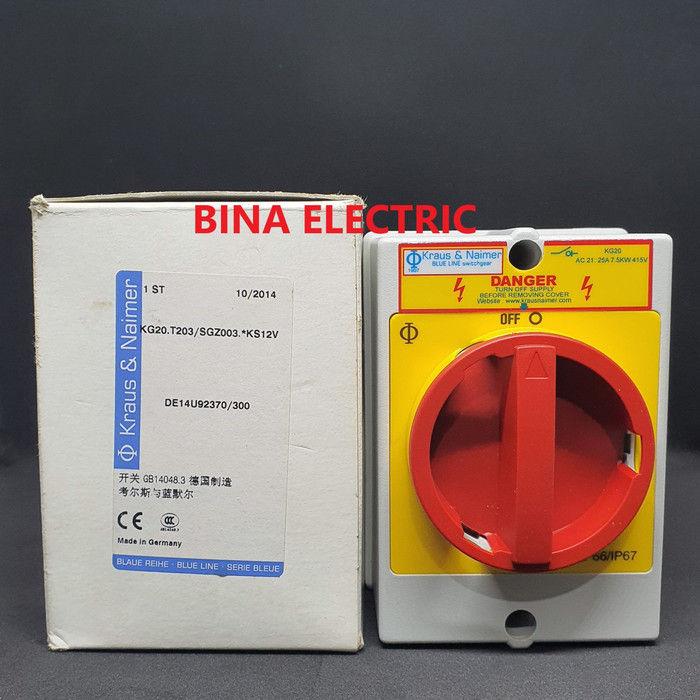 Jual Selector Switch Kraus Naimer KG20 KG-20 20A 415W 7.5kW IP66/67 ...
