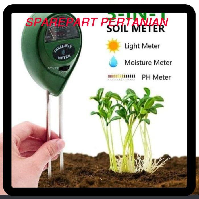Jual Soil meter 3 in 1 moisture ph light tester tanah alat cek analyzer ...