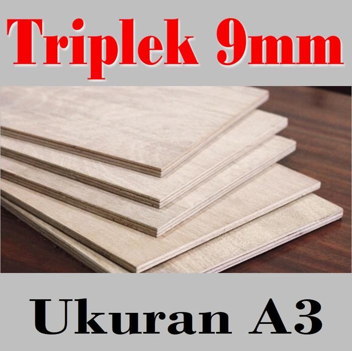 Jual Triplek 9mm Ukuran A3 297x420x3 mm Multiplek Plywood 9mm - Kota ...