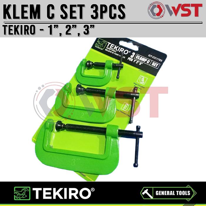 Jual Tekiro Klem C Set 3pcs 1" 2" 3" / Catok C Set / Clamp C Set - Kota ...
