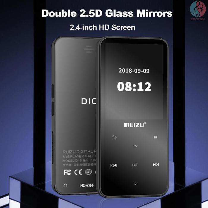 Jual E & M RUIZU D10 MP3 Player Digital 8GB Lossless Audio Video Player ...
