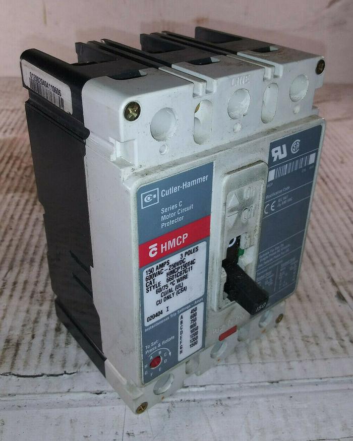 Jual 1 USED CUTLER-HAMMER HMCP150T4C CIRCUIT BREAKER 150A 3P - Kota ...
