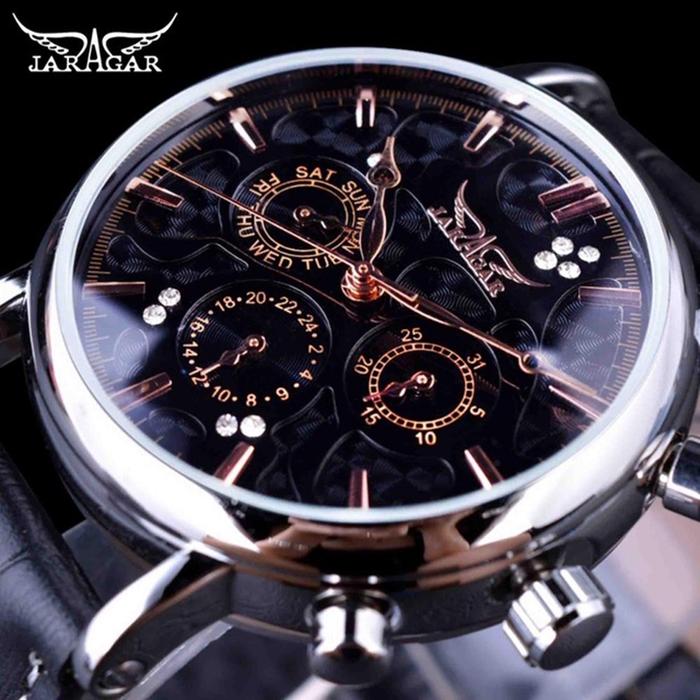 Jual JARAGAR Otomatis Kalendar Mekanik Men Watch Steel Jam Tangan Pria - Kab. Bogor - GOLDENKEYY ...