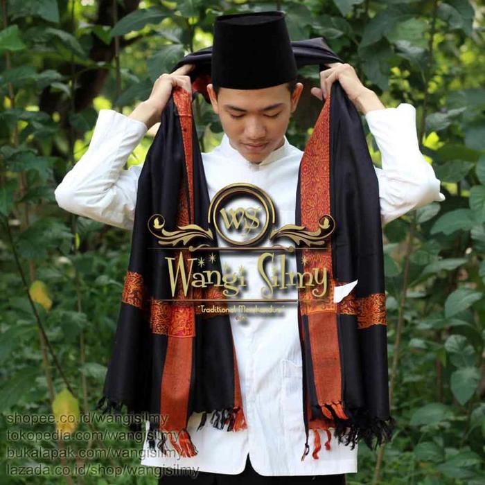 Jual KAHFI Sorban Kashmiri Al Jumeira Hitam - Sorban Hitam Panjang 2 ...