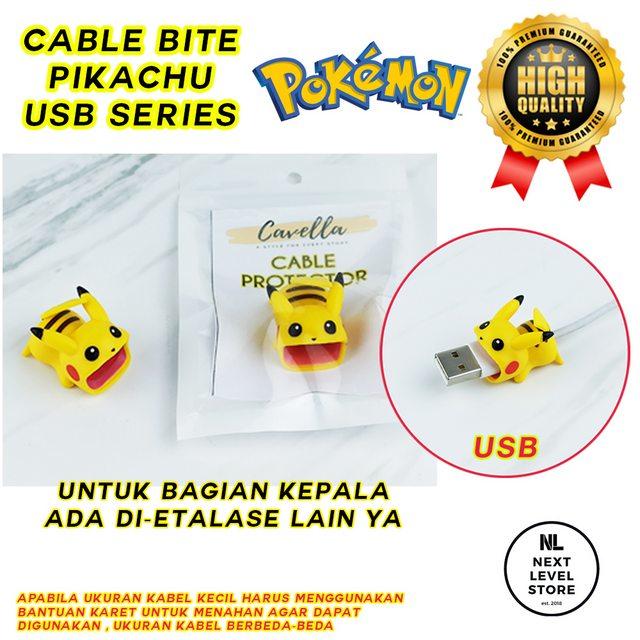 Jual USB Pikachu Pokemon 3D Series Cable Bite Pelindung Kabel ...