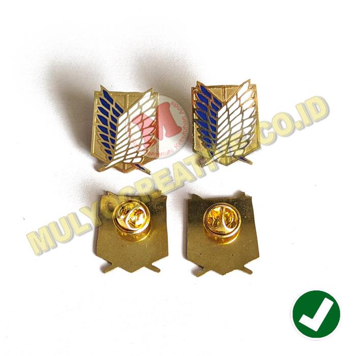 Jual Pin Badge Logo Sasageyo Bros Logo Anime Attack On Titan - Kab ...