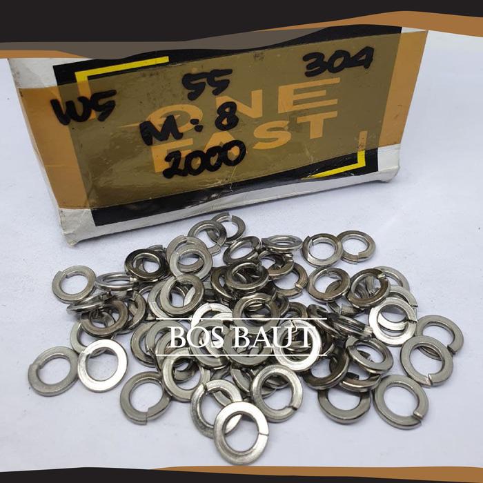 Jual Ring Veer Stainless Steel SS304 -Stainless Washer SUS304 M8 - Kota ...