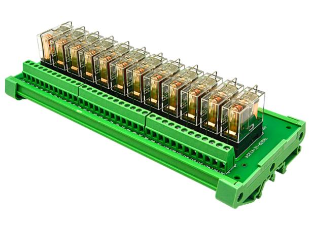 Jual 12 channel Omron PLC control panel relay module G2R-1-E 16A 24V DC ...