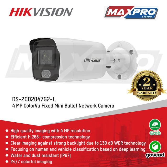 Jual DS-2CD2047G2-L - IP CAMERA 4MP COLORVU HIKVISION - Jakarta Barat - Maxpro Vision | Tokopedia