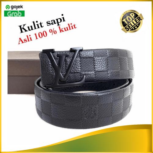 Jual TALI PINGGANG LV PRIA KULIT SAPI ASLI BELT COWOK SABUK PRIA MAN ...