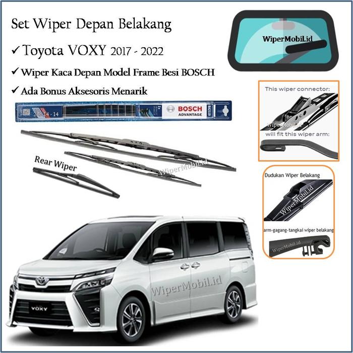Jual Set Wiper Frame Besi Bosch Toyota VOXY 2017 2018 2019 2020 2021 ...