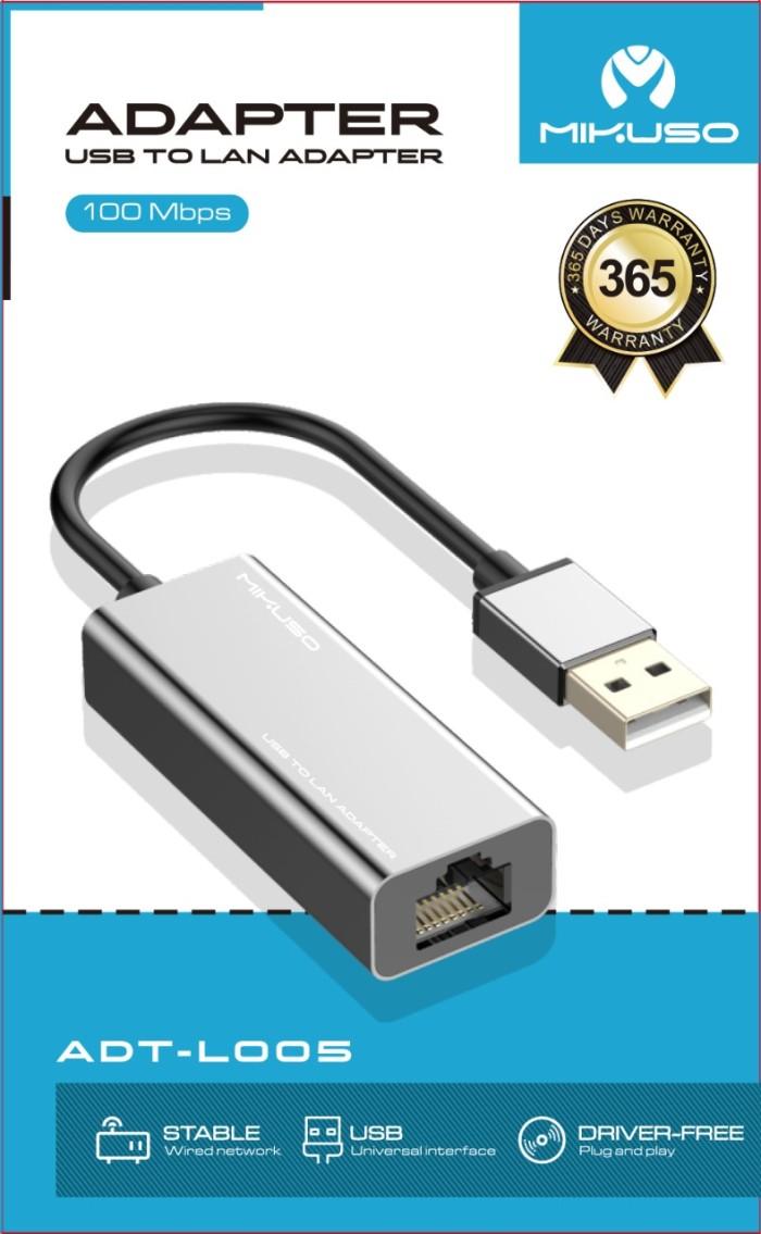 Jual Usb To Lan Mikuso Adt-l005 Usb To Lan Adapter 100mbps Di Seller ...