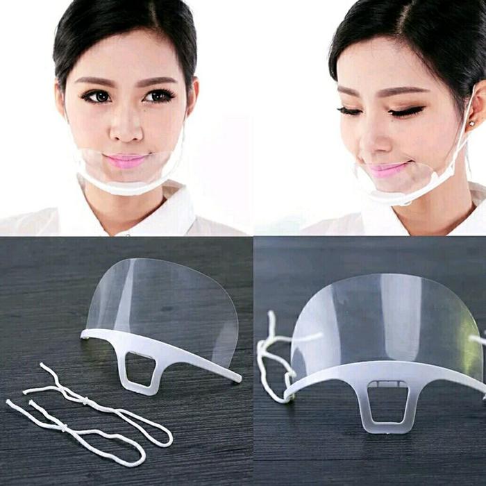 Jual Masker chef Transparan Mika Restoran Koki Masak Penutup Mulut ...