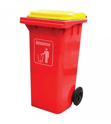 Jual TEMPAT SAMPAH DUST BIN KRISBOW RED 120L PEDAL KW1801046 - Jakarta ...