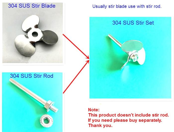 Jual Stir Blade Stainless Steel Mixer Impeller Lab Stirrer Paddle - Kab ...