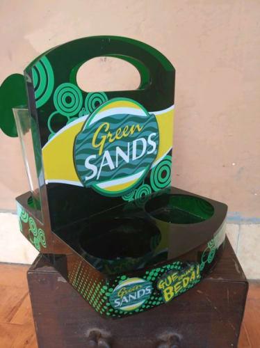 Jual Green Sands Pemanis Meja Tempat Botol Atau Gelas Not Neon Box ...