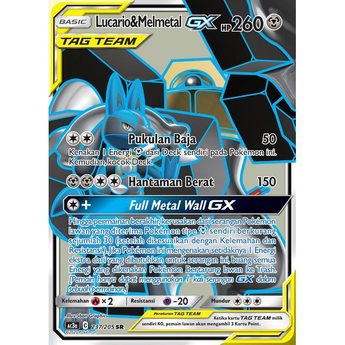 Jual Lucario & Melmetal GX SR - ac3a 237 - Pokemon Kartu Indonesia - Jakarta Pusat - TCG pro ...