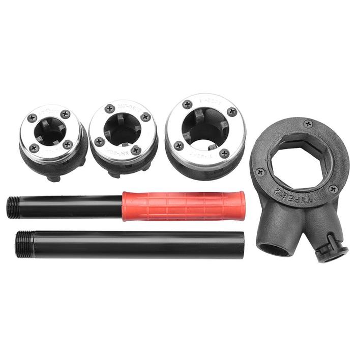 Jual Manual Pipe Threader Threading Machine Kit with 3 Dies 1/2" 3/4" 1 ...