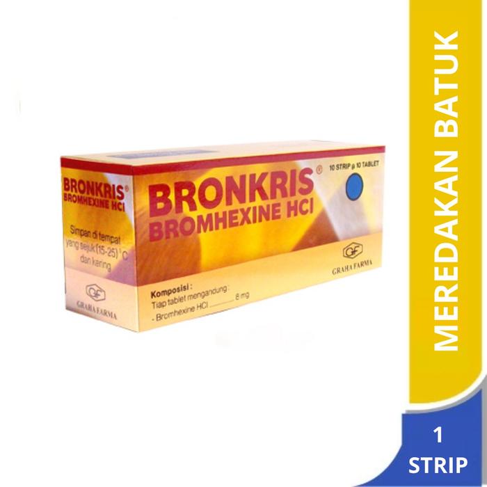 Jual BRONKRIS 8 MG 1 STRIP @10 TABLET /OBAT BATUK DAN FLU/BATUK/PILEK ...