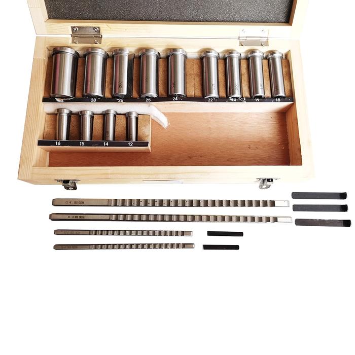 Jual 22pcs Keyway Broach Set broaching tool Bushing Shim Set Metric ...