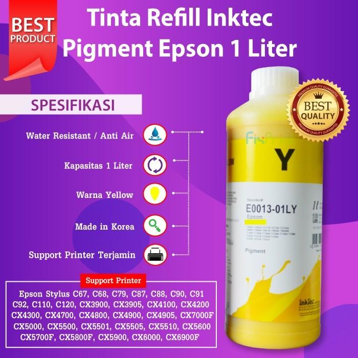 Promo Tinta Pigment InkTec E0013-01LY Yellow 1 Liter Refill Printer ...