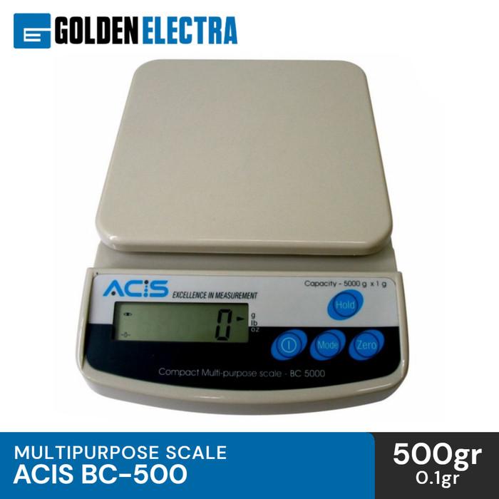 Jual Timbangan Dapur Digital kapasitas 500g, ACIS / BC-500 Compact Scale - BC-5000+Adaptor ...